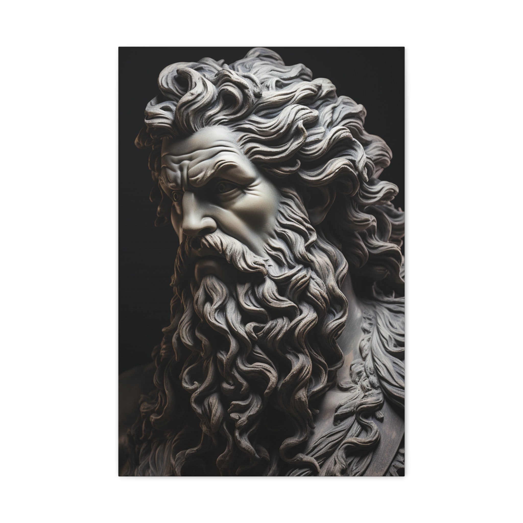 Zeus Unveiled | Greek God Wall Art | Mythology Masterpiece | Statue of ...