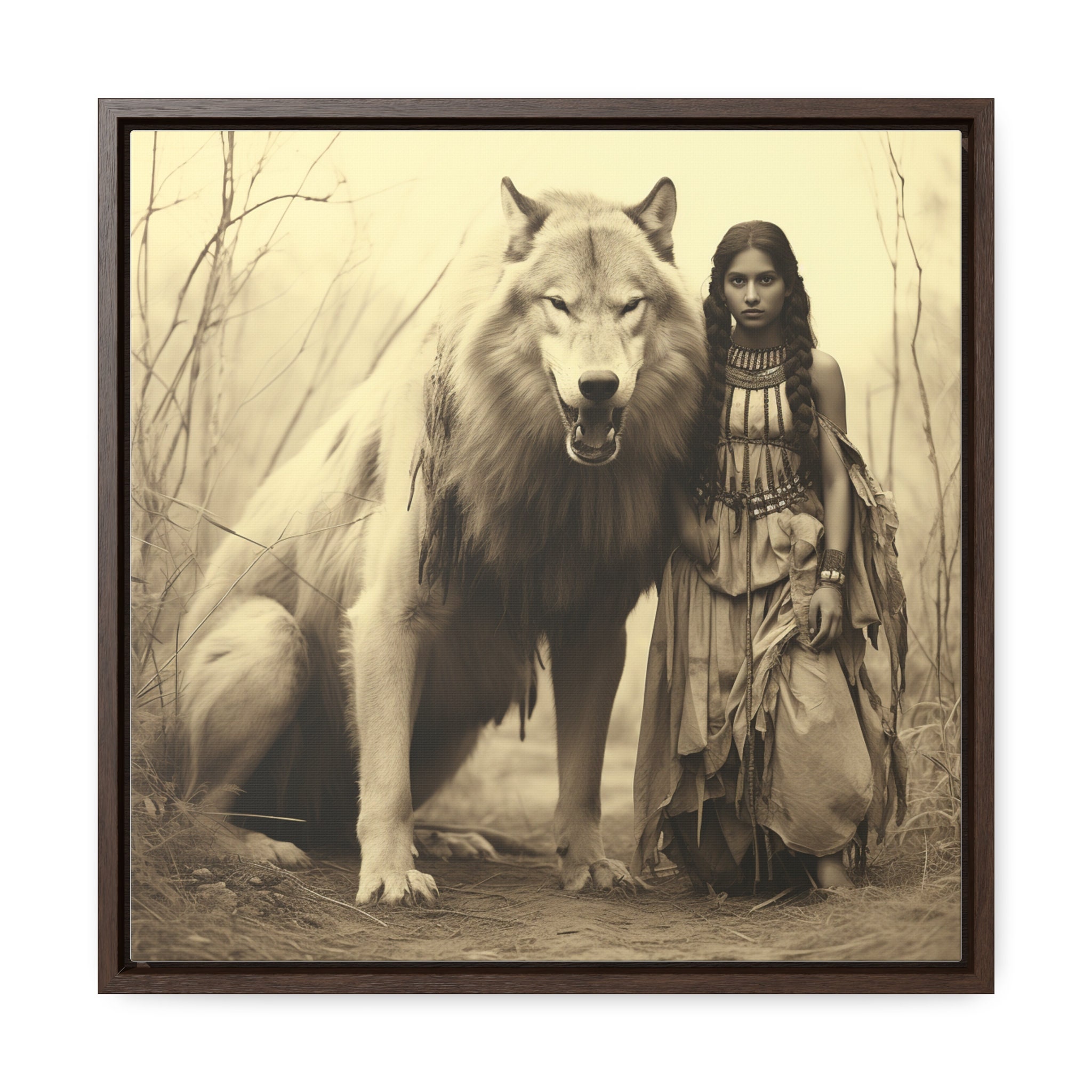 Native American Art Print or Canvas Print Native American Woman With ...