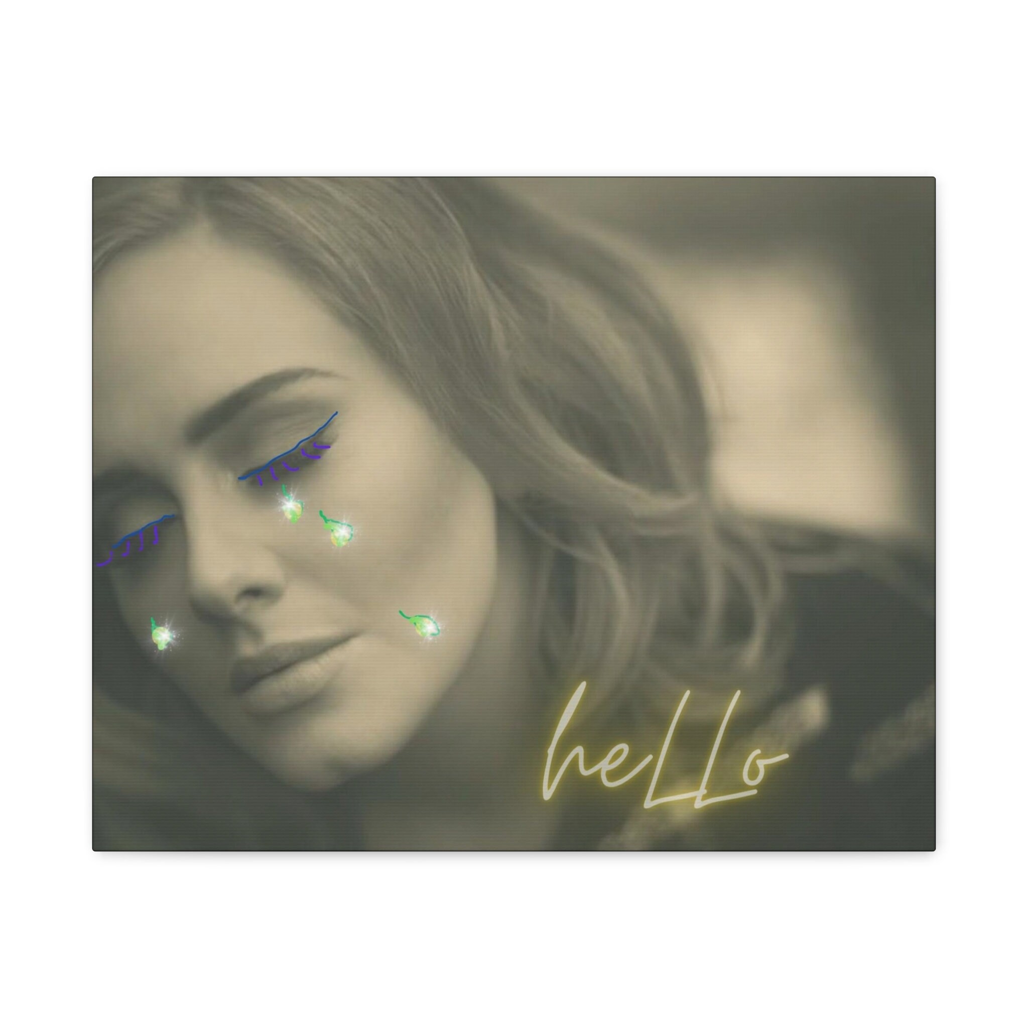 Adele Poster | Adele Wall Art | Adele Retro Hello | Canvas Gallery ...