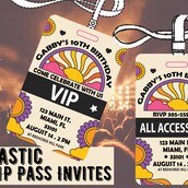 Music Festival Themed VIP Pass Party Invitation. Ultra Themed Festival ...