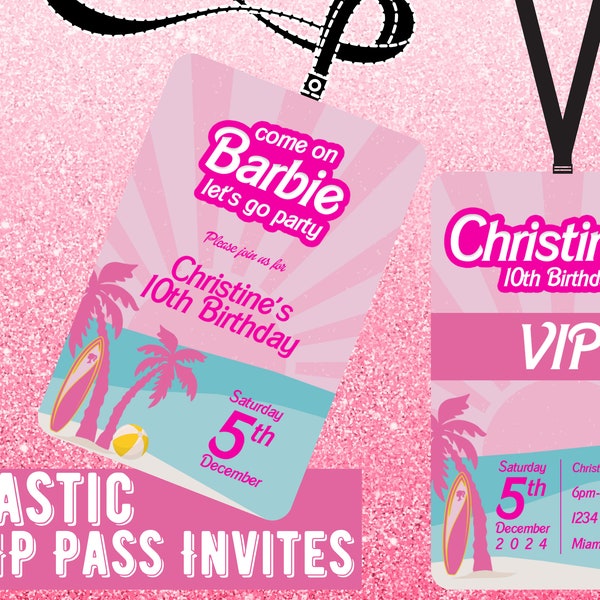 Plastic Vip Birthday Pass - Etsy