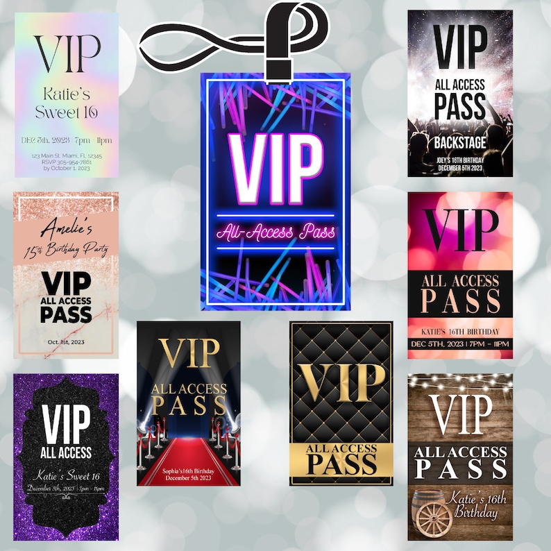 Music Festival Themed VIP Pass Party Invitation. Ultra Themed - Etsy