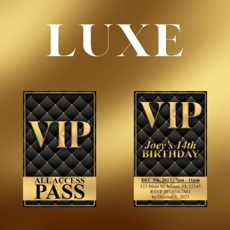 Pases VIP personalizados Invitaciones para fiestas de plástico PVC ...