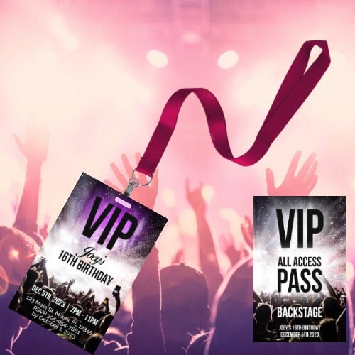Concert Theme Plastic PVC Backstage Pass, VIP Pass, Concert Ticket, All ...