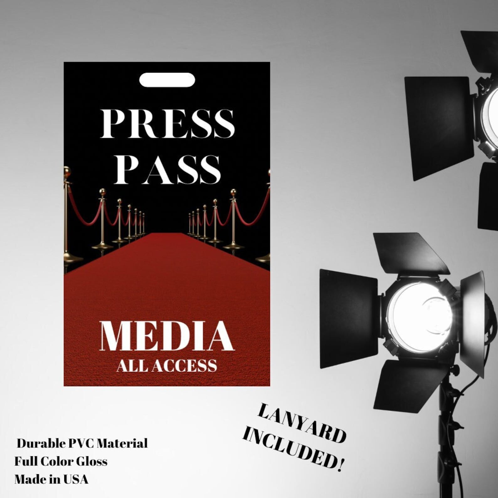 Media All Access Pass Press Pass Custom Event Passes - Etsy