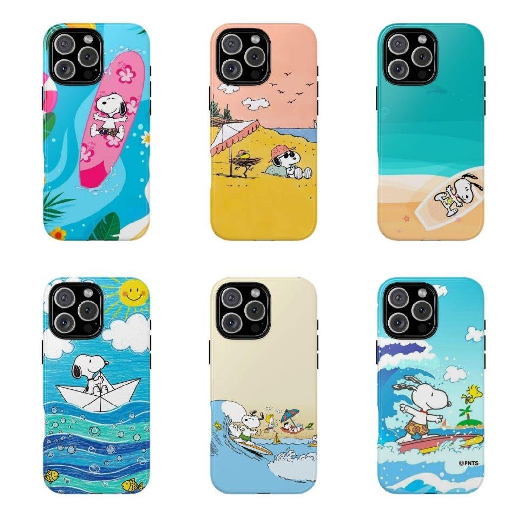 Snoopy Beach Tough Case for Iphone, Cute Snoopy Summer Phone Case ...