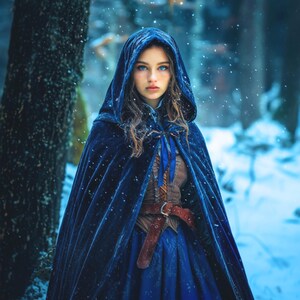 Unisex Medieval Cloak Velvet Renaissance Cloak, Elven Cloak Cosplay ...