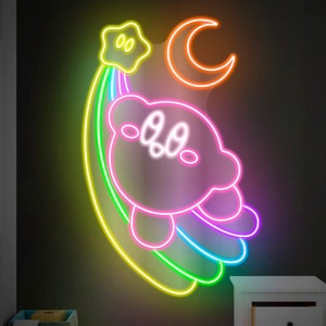 Kirby Neon Sign Anime Neon Sign, Custom Japanese Neon Light, Kawaii ...