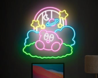 Kirby Neon Sign Anime Neon Sign, Custom Japanese Neon Light, Cute Neon ...