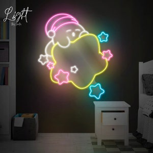 Kirby Neon Sign Anime Neon Sign, Cute Neon Sign, Custom Japanese Neon ...