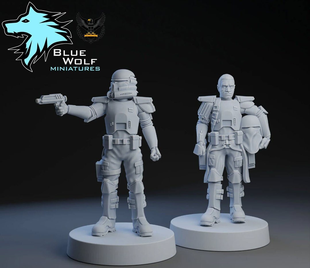 Republic Elite Officers - (2 Miniatures) - Legion - Clones - Blue Wolf ...