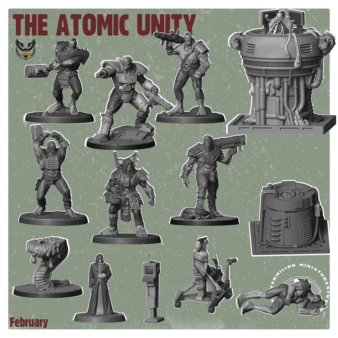 Atomic Unity Miniature Set - Inspired by Fallout - Etsy