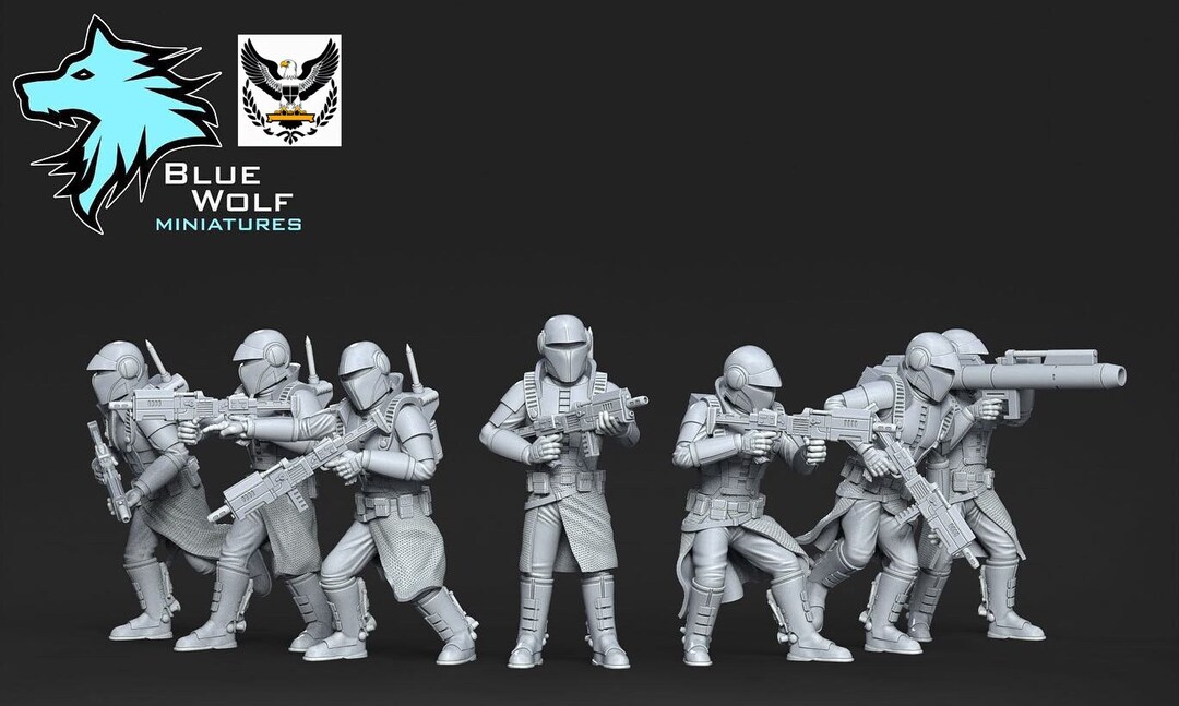 Nimbus Cloud Commandos 7 Miniatures Legion Blue Wolf Miniatures - Etsy