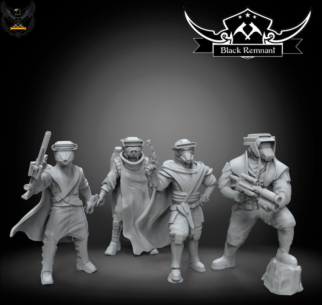 Black Remnant - Ubese Squad (4 Miniatures) - Legion - Etsy