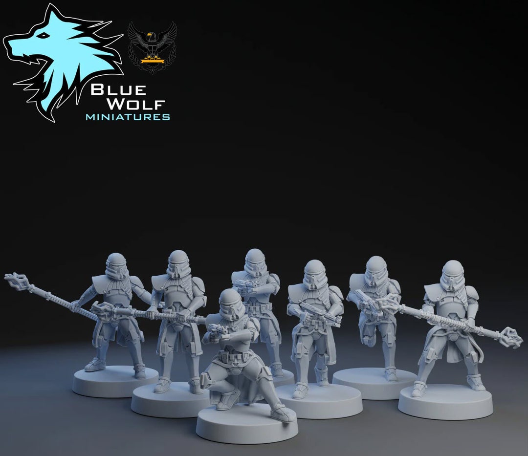 P1 Purge Soldiers (7 Miniatures) - Legion - Blue Wolf Miniatures - Etsy