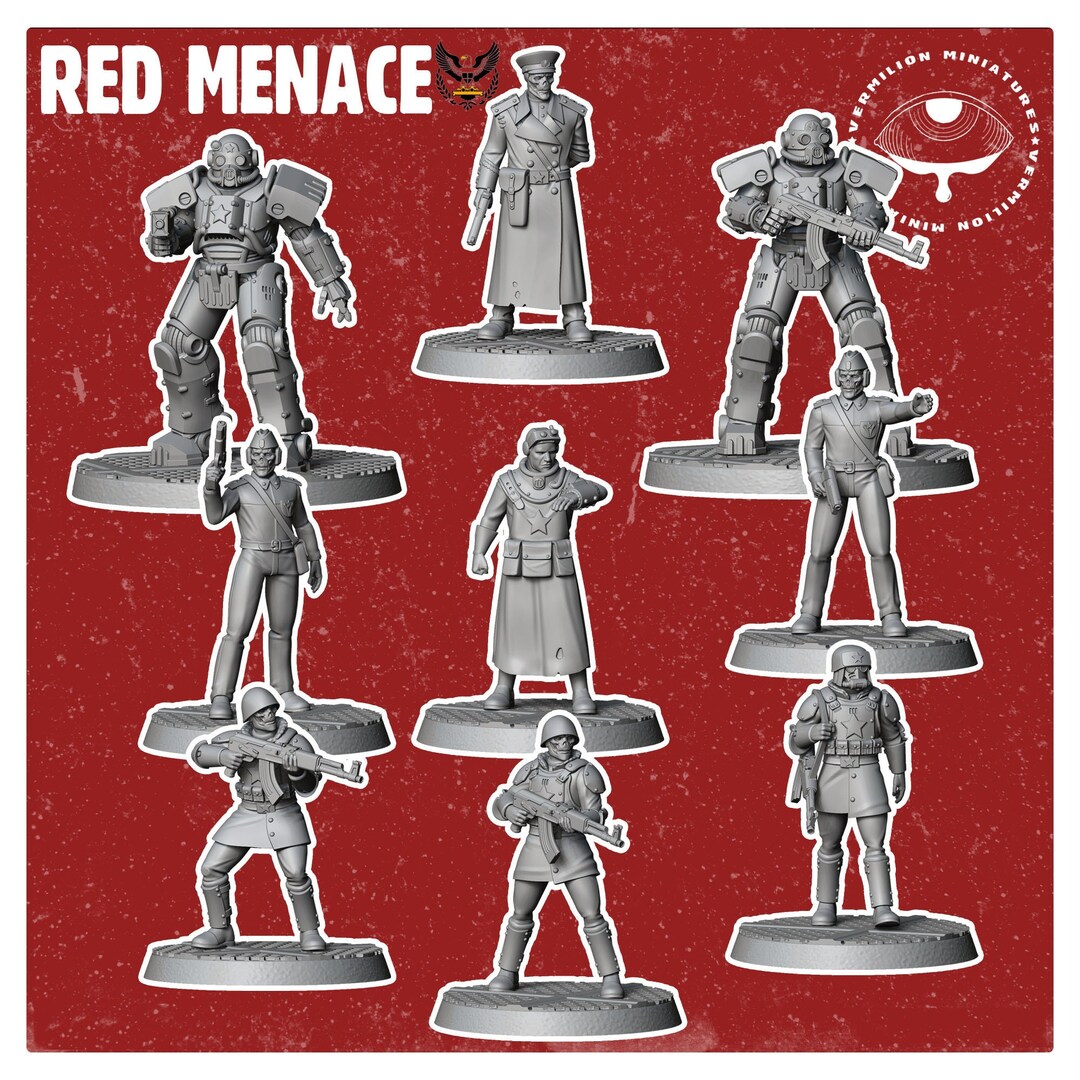Red Menace Miniature Set Inspired by Fallout Soviet Union - Etsy