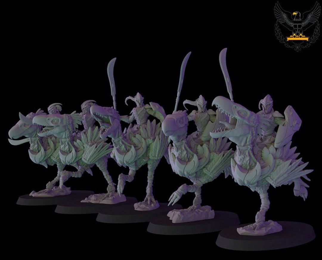 Fantasy Cult Elves Terror Birds Riders 5 Miniatures - Etsy