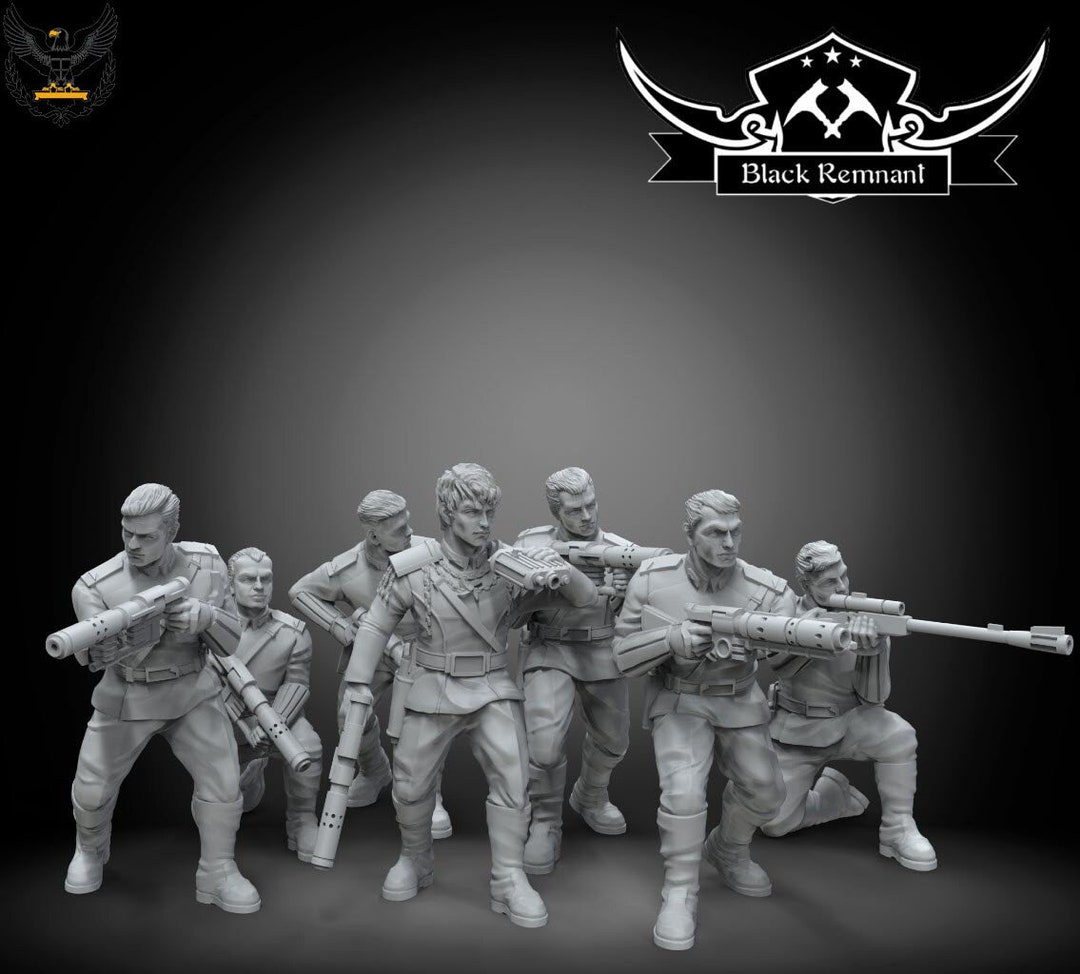 Black Remnant - Blue Expansionary Defense Troopers (7 Miniatures ...