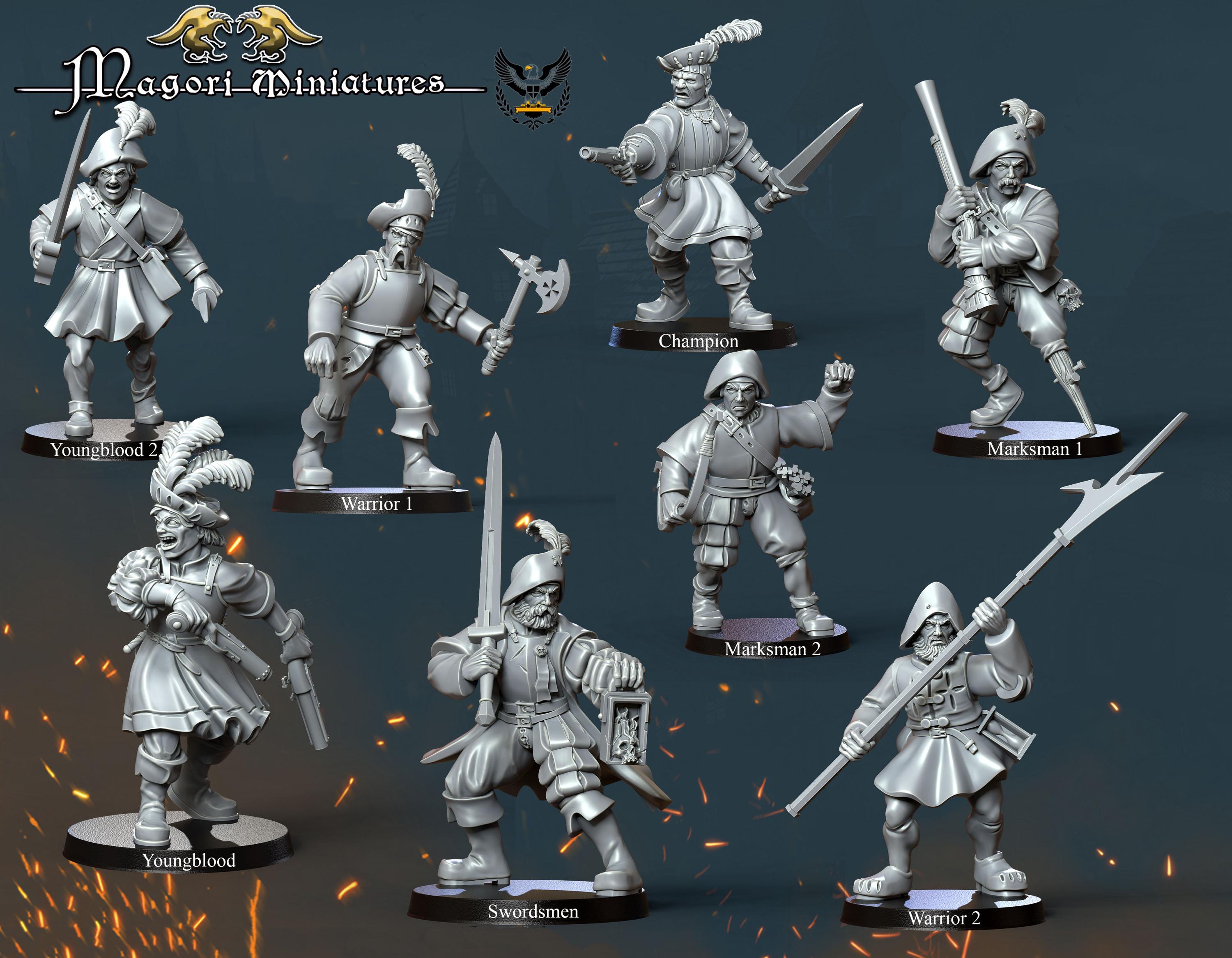 Magori Miniatures - Marienburg Warband Vol 1 - Proxy de Mordheim - Etsy France