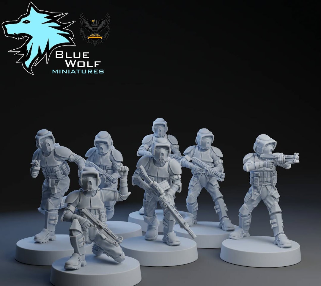 Blue Wolf Miniatures - Republic Scouts (7 Miniatures) - Legion - Etsy