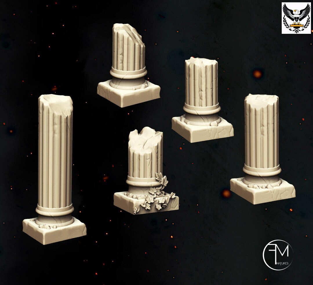 Spartan Columns 5 Miniatures Francesca Musumeci - Etsy