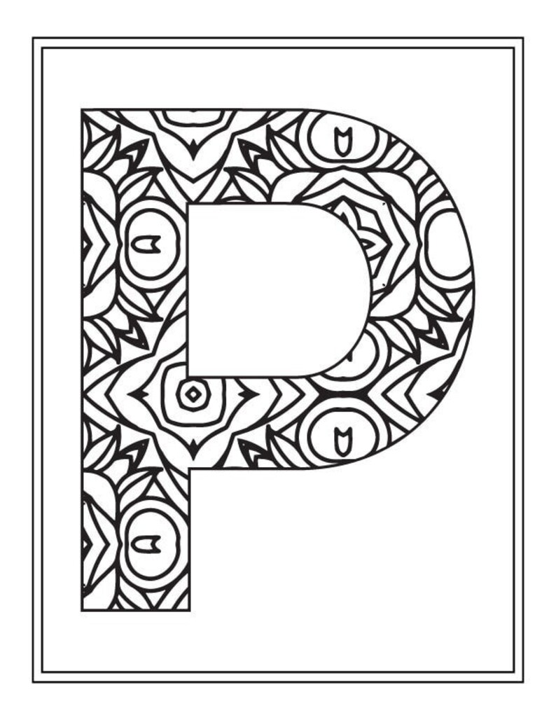 Children Alphabet Letters Pack 4 - P Q R S T - Ready for Coloring ...