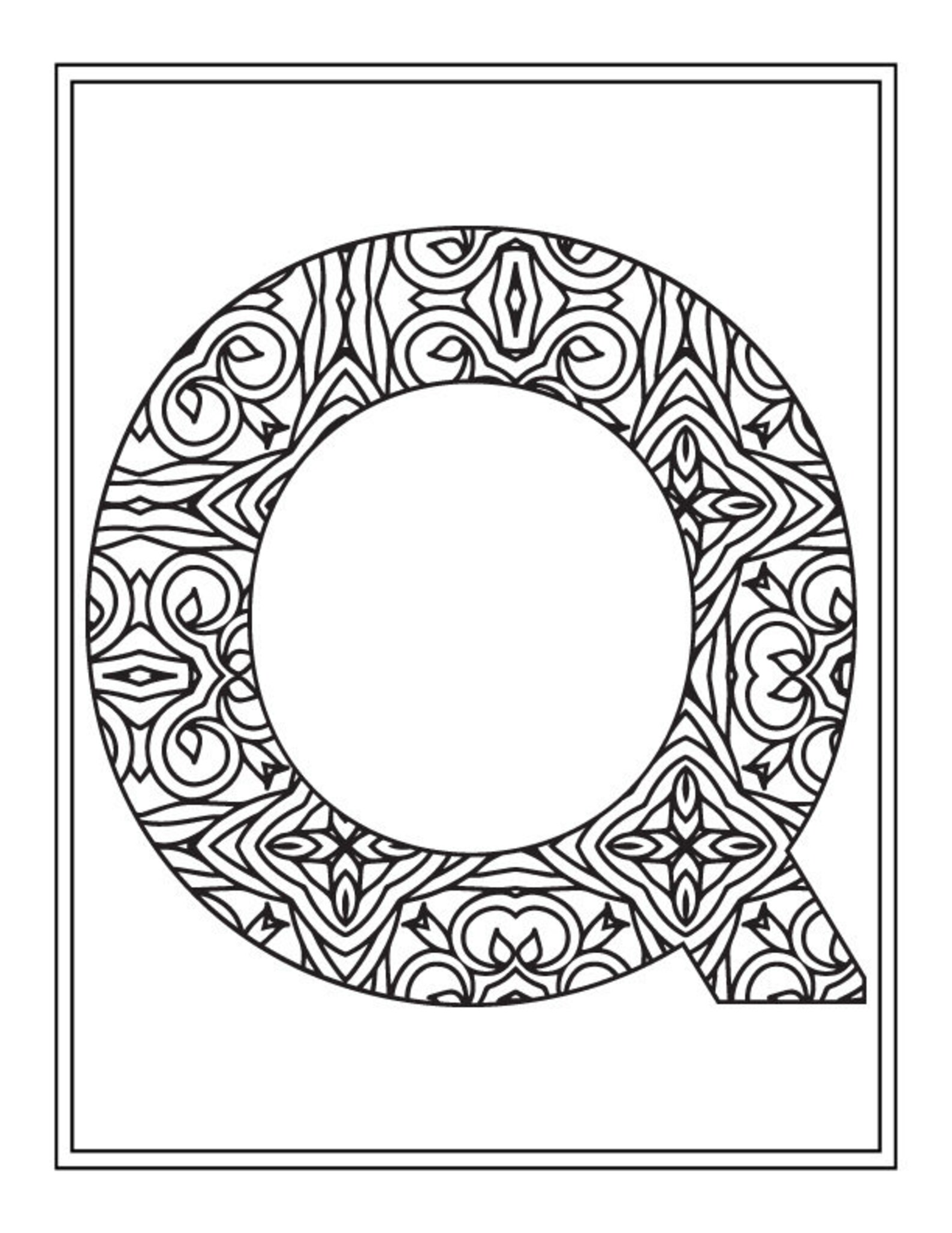 Children Alphabet Letters Pack 4 - P Q R S T - Ready for Coloring ...
