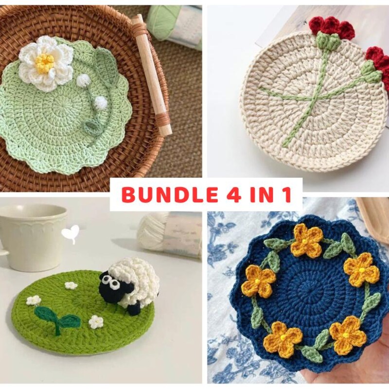 Crochet Cup Coaster - Etsy