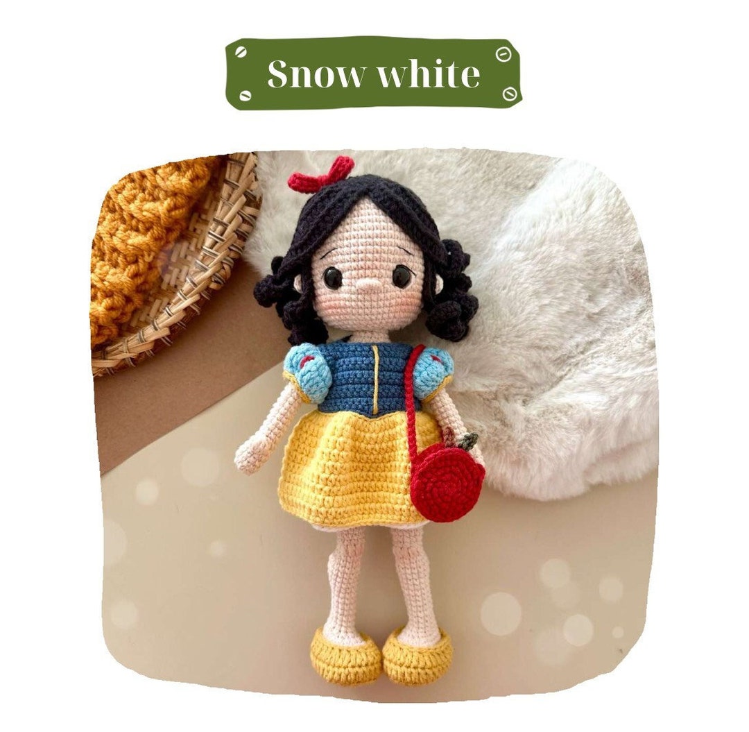 Snow White Crochet, Crochet Patterns, Crochet Doll, Crochet Gifts ...