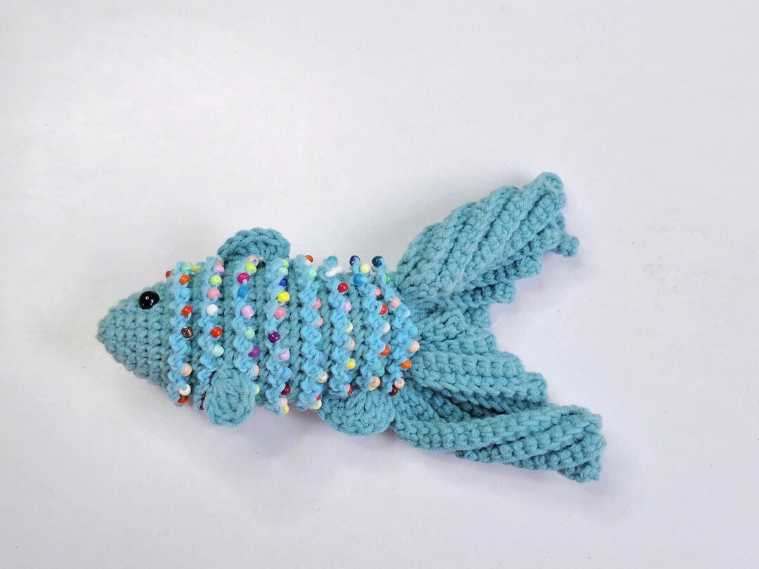 Beaded Fidget Fish Crochet Pattern, Crochet Patterns, Fish, Crochet ...