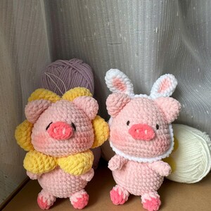 Crochet Piglet, Pig Amigurumi, Crochet Keychain Pattern, Crochet ...