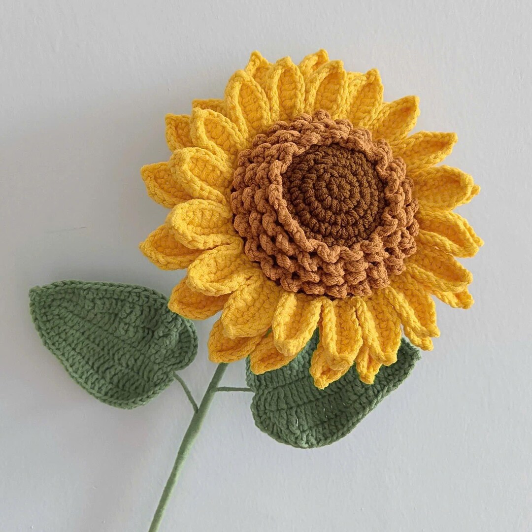 Crochet Sunflower, Crochet Flowers, Crochet Sunflower Bouquet, Crochet ...