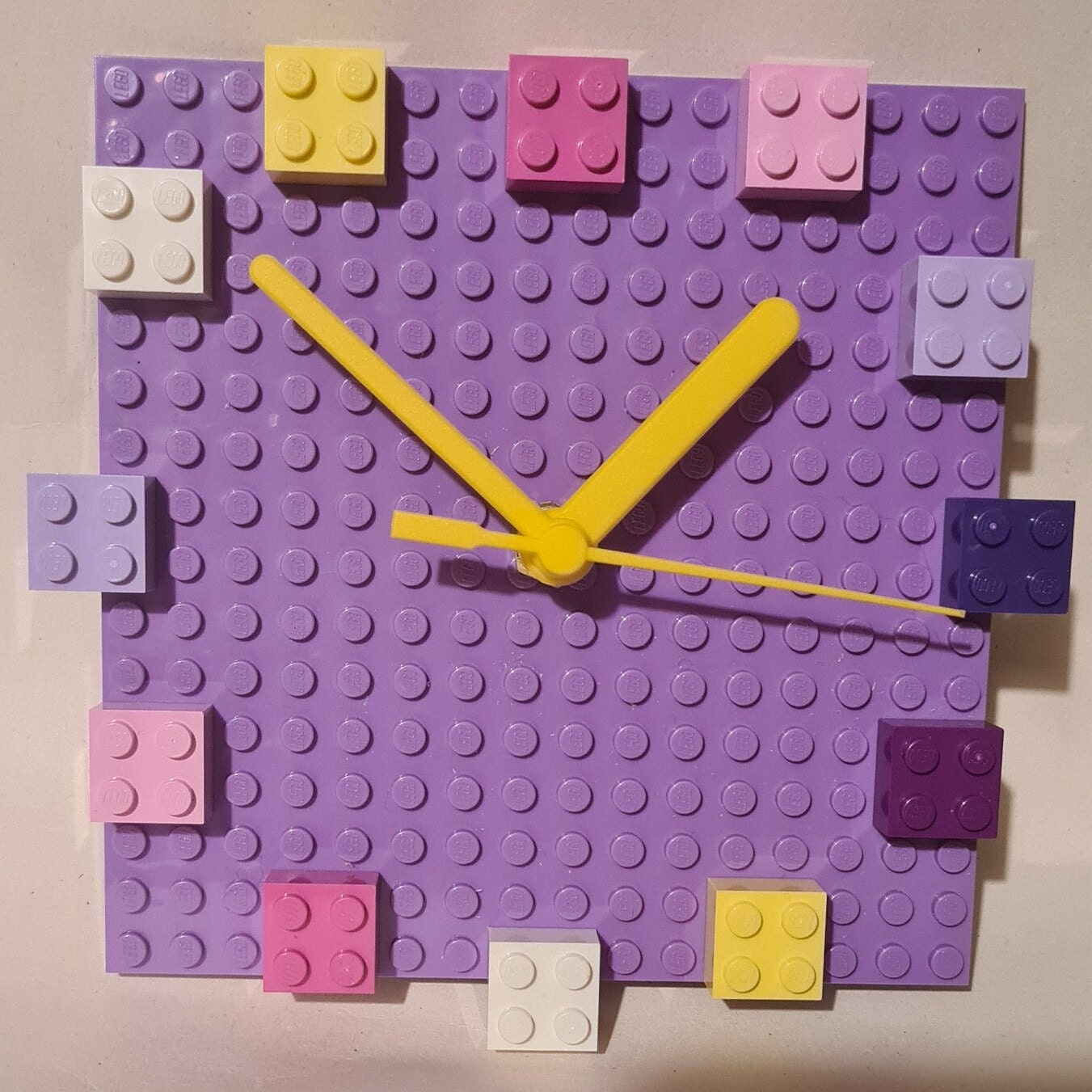 Lego Clock, Handmade, Brand New, 16 X 16 Lego Studs, 12.8cm X 12.8cm ...