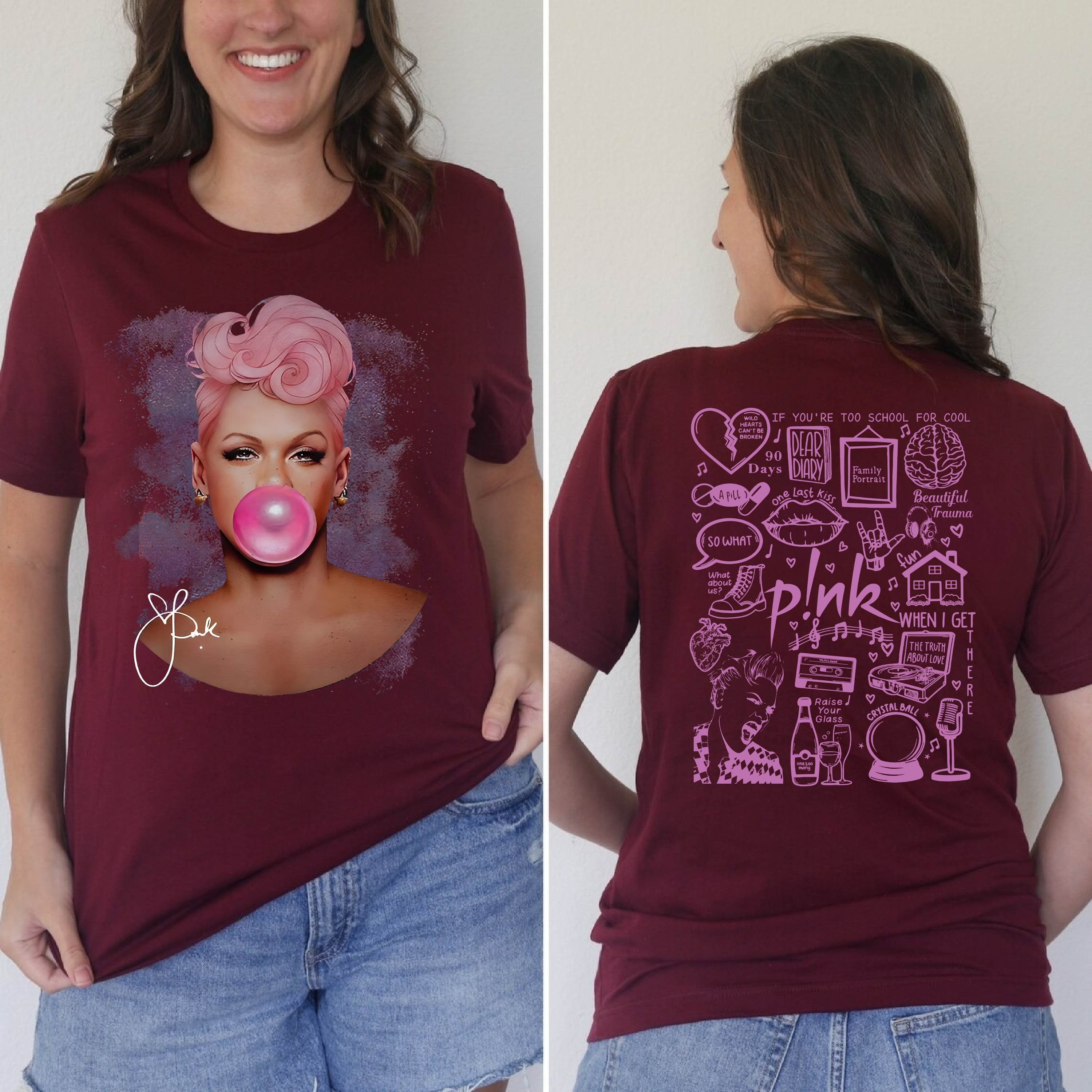 P!nk Summer Carnival 2023, Trustfall Album Tee, Pink Singer Tour sold ...