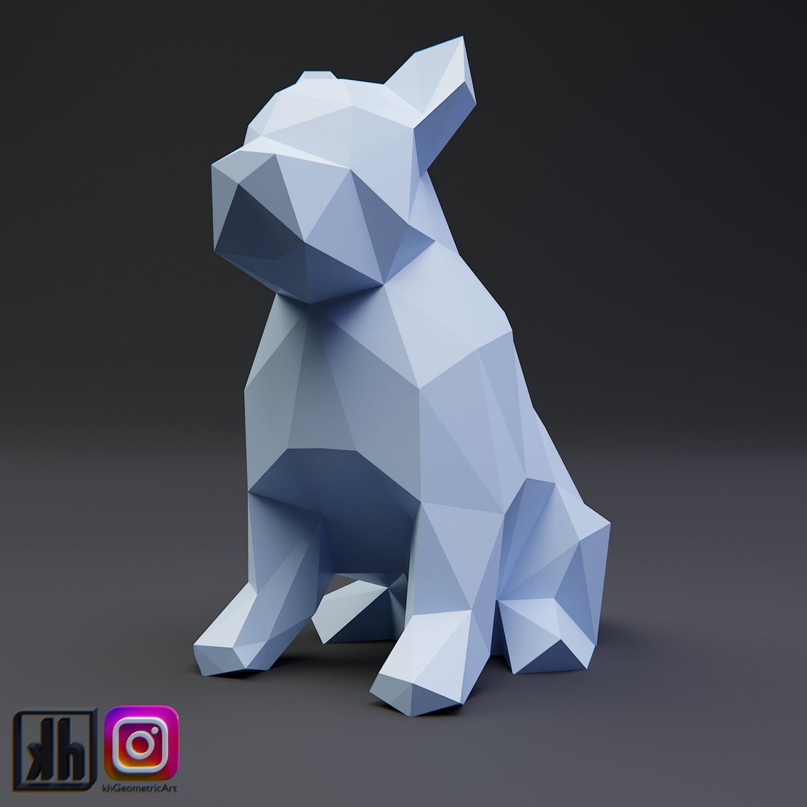 French Bulldog, Papercraft Dog, Papercraft Decor, Papercraft 3D, Home ...