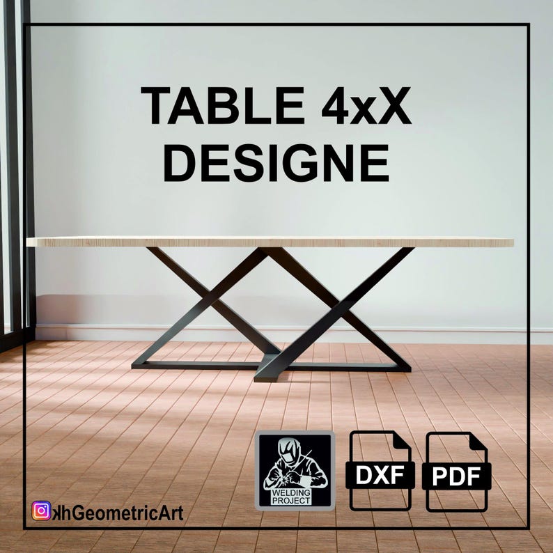 Loft Table Design: Welding CNC DXF, PDF Plans - Etsy