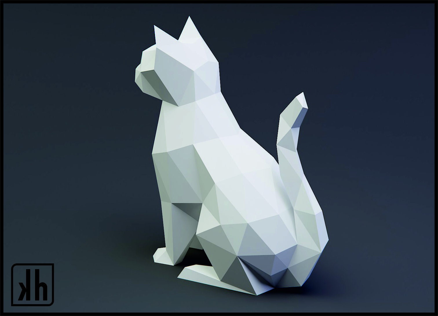 Cat 3D Model, Cat Print 3d,stl File, Stl Cat, Geometric Cat, Home Decor ...