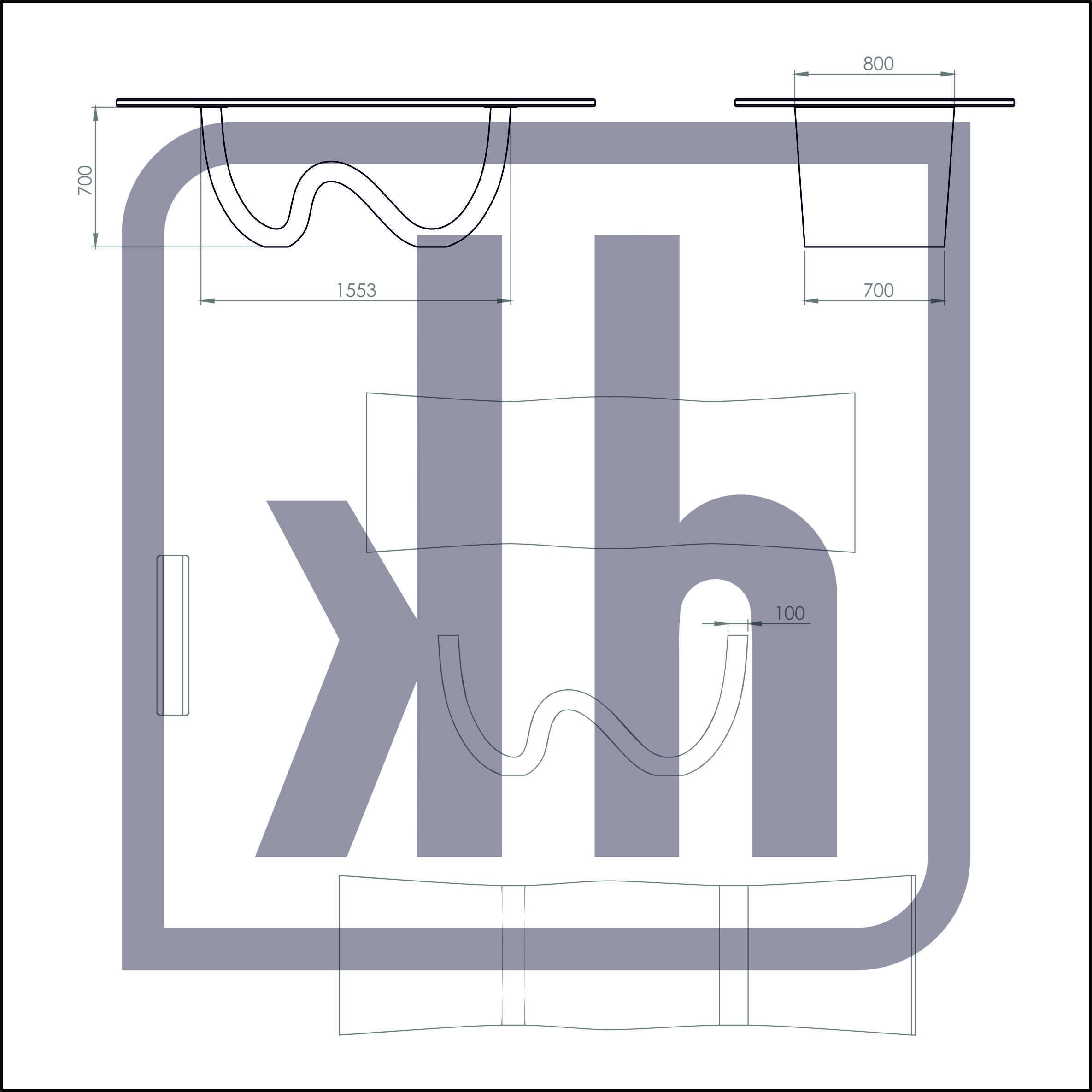 Table Waves Leg, Table Legs, Welding Project,diy Metal Table Leg, DXF ...