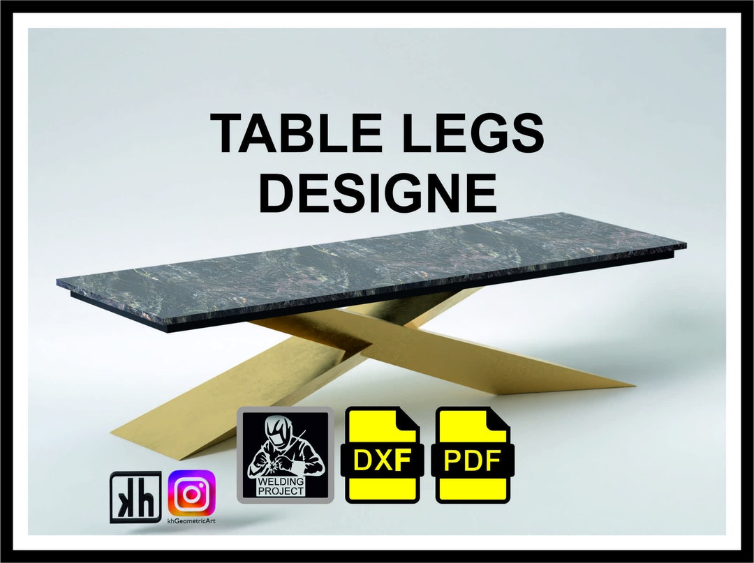 Table Legs, Welding Project,diy Metal Table Leg, DXF Plans ,legs Metal ...