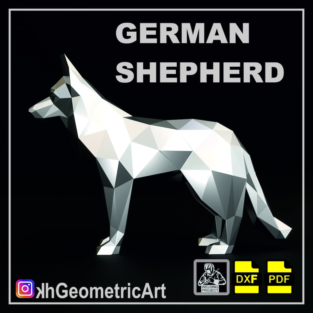 German Shepherd Dog, Animal Metal, German Shepherd Dog Model DXF, Files ...