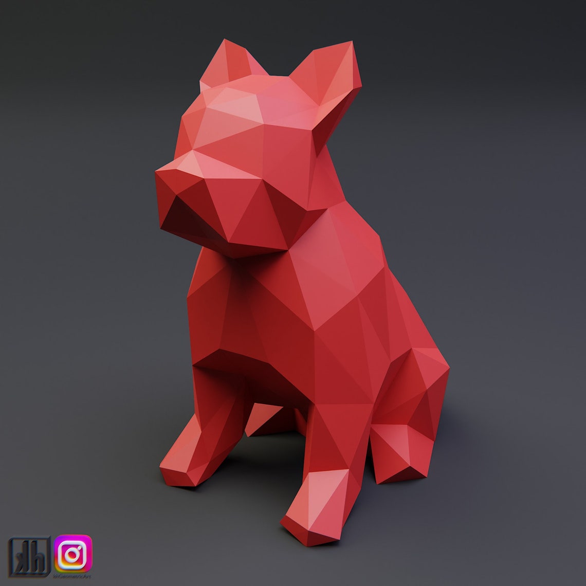 French Bulldog, Papercraft Dog, Papercraft Decor, Papercraft 3D, Home ...