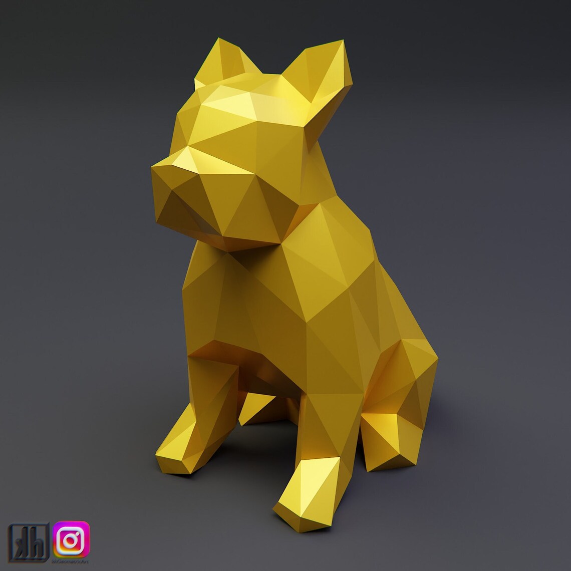 French Bulldog, Papercraft Dog, Papercraft Decor, Papercraft 3D, Home ...