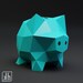 PIGGY Bank,diy Papercraft Piggy Bank, Diy 3d Lowpoly Pigg Model,money ...