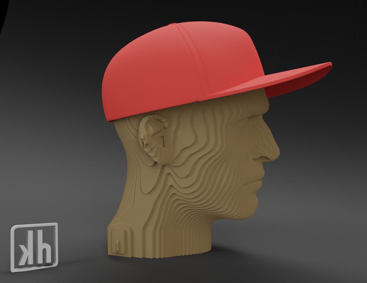 Male Head Model DXF Files: Laser Cut Plywood CNC (digital Download) - Etsy