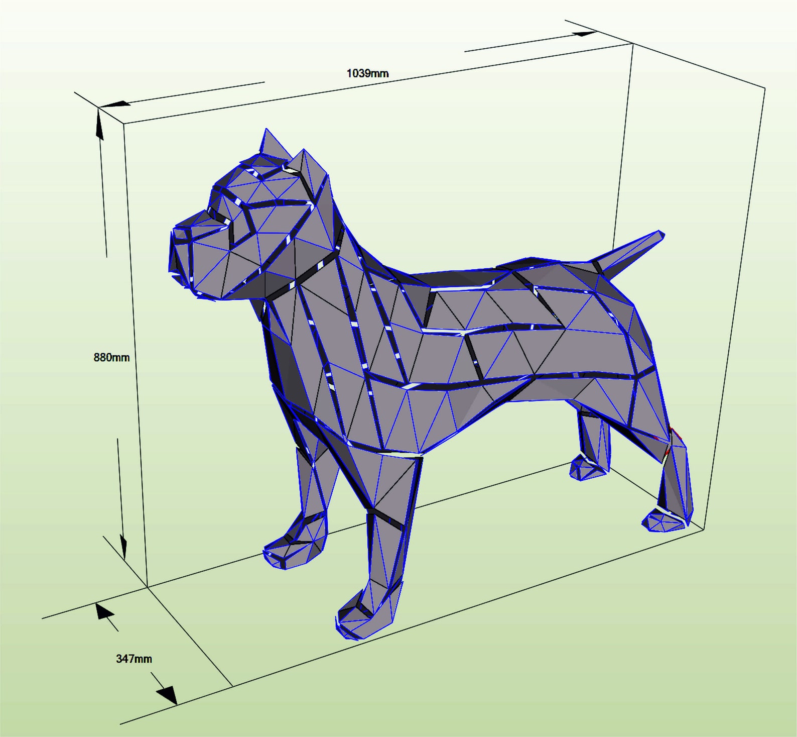 Cane Corso Dog, Animal Papercraft, Cane Corso Dog Model DXF, Files ...