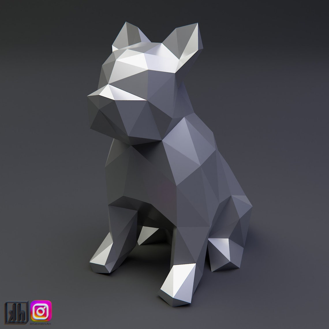 French Bulldog, Papercraft Dog, Papercraft Decor, Papercraft 3D, Home ...