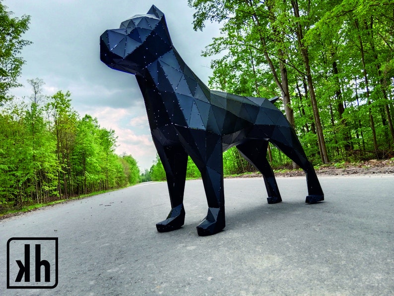 Cane Corso Dog, Animal Papercraft, Cane Corso Dog Model DXF, Files ...