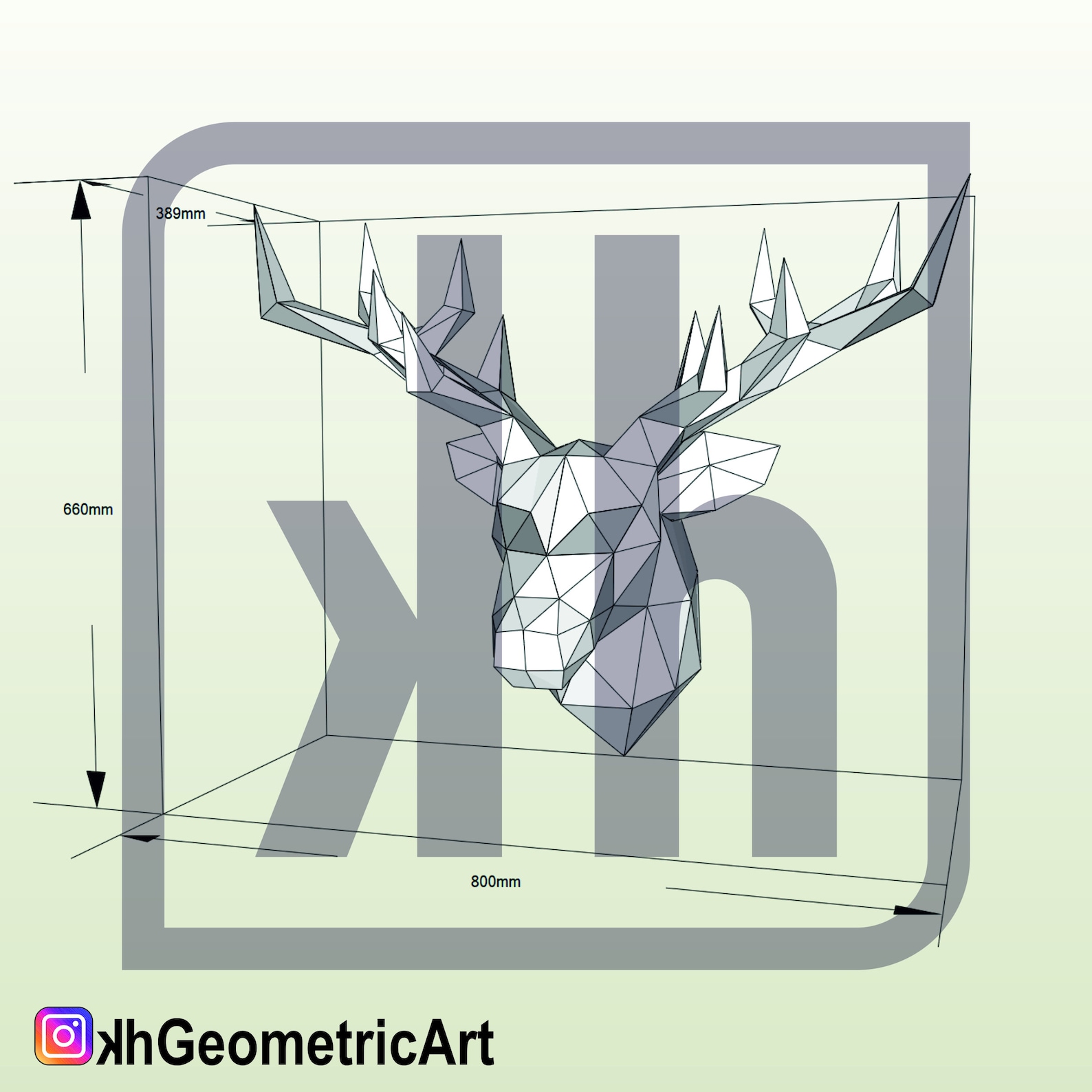 Geometric Deer Head Welding Project: Low Poly DXF (digital Download) - Etsy