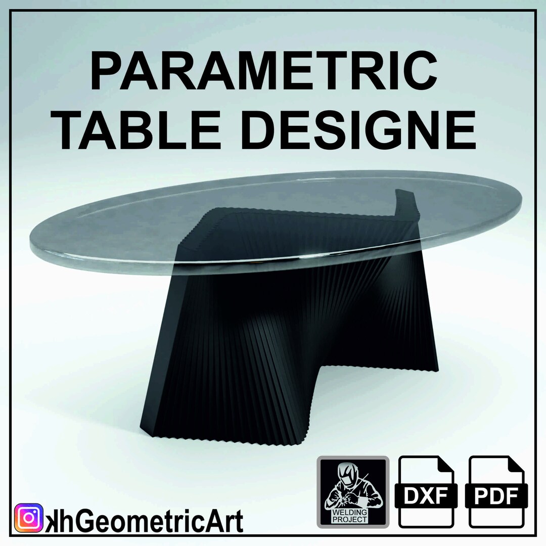 Parametric Metal Table Project, CNC DXF, Welding (PDF) - Etsy