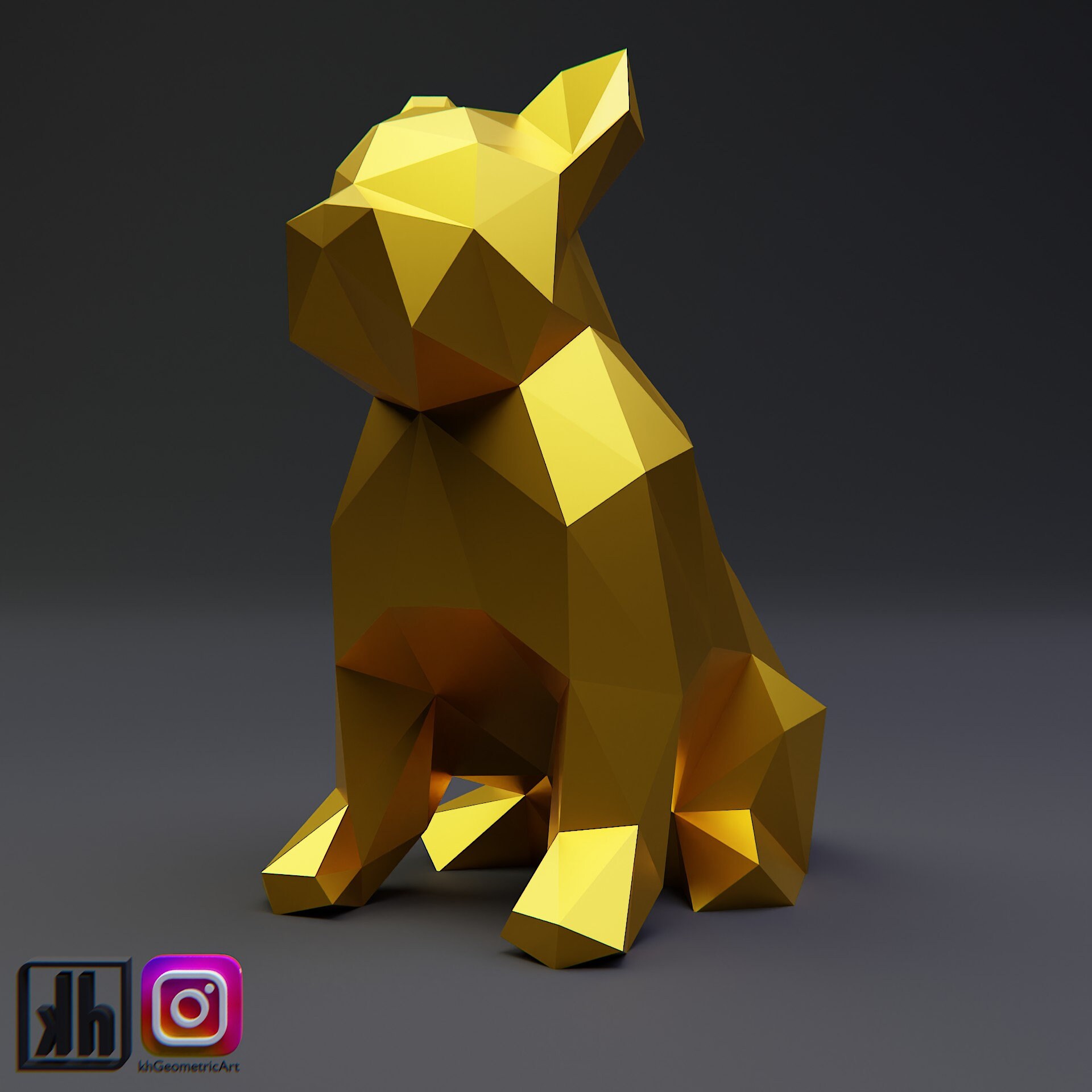 French Bulldog, Papercraft Dog, Papercraft Decor, Papercraft 3D, Home ...